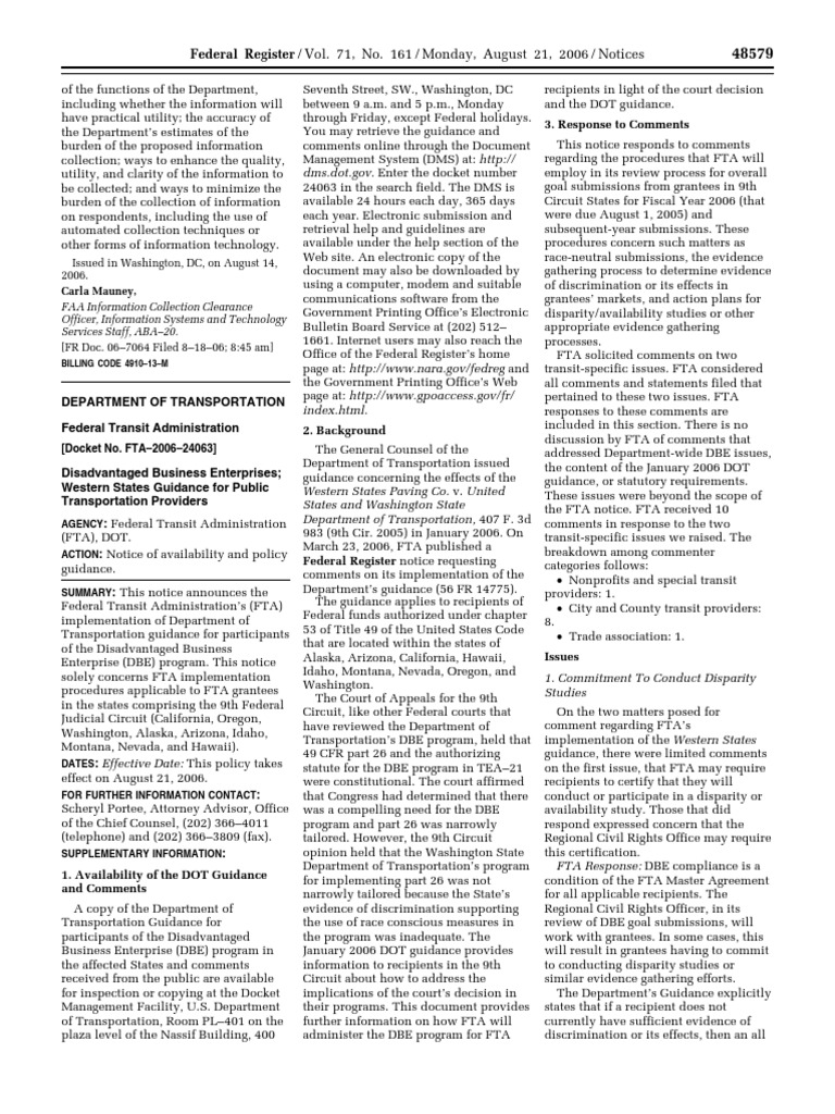 Federal Register / Vol. 71, No. 161 / Monday, August 21, 2006 / Notices ...