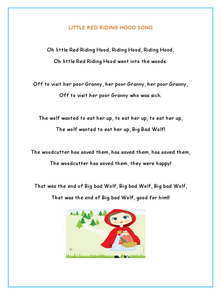 Little Red Riding Hood Song | PDF