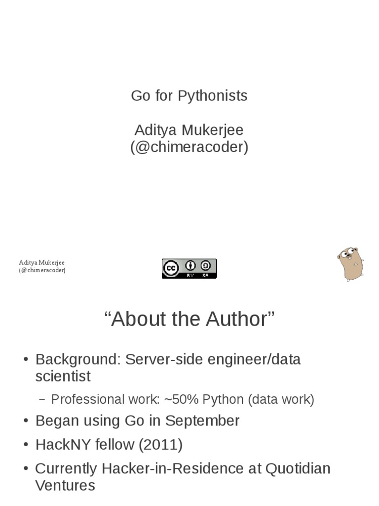 Go For Pythonistas | PDF | C (Programming Language) | Python ...