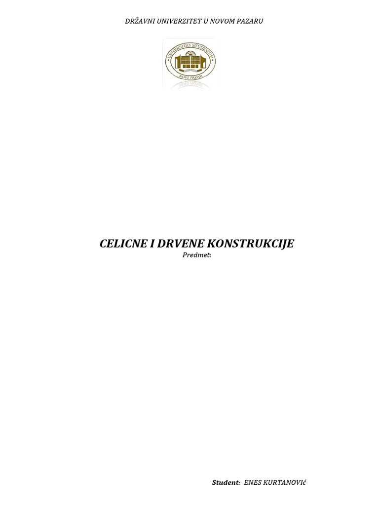 Celicne I Drvene Konstrukcije Full | PDF