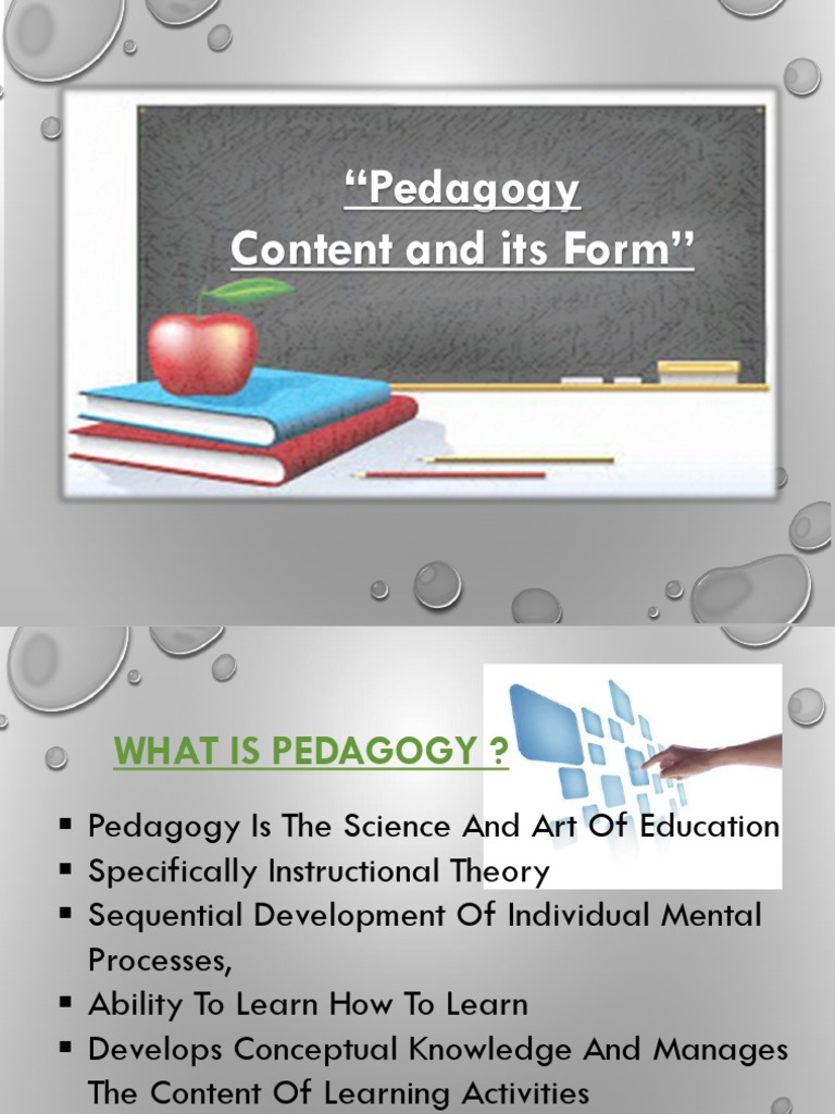 Pedagogy - Content and Its Form | PDF | Pedagogy | Teachers