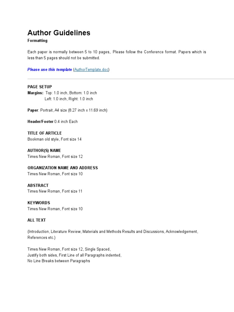 Author Guidelines: Formatting | PDF
