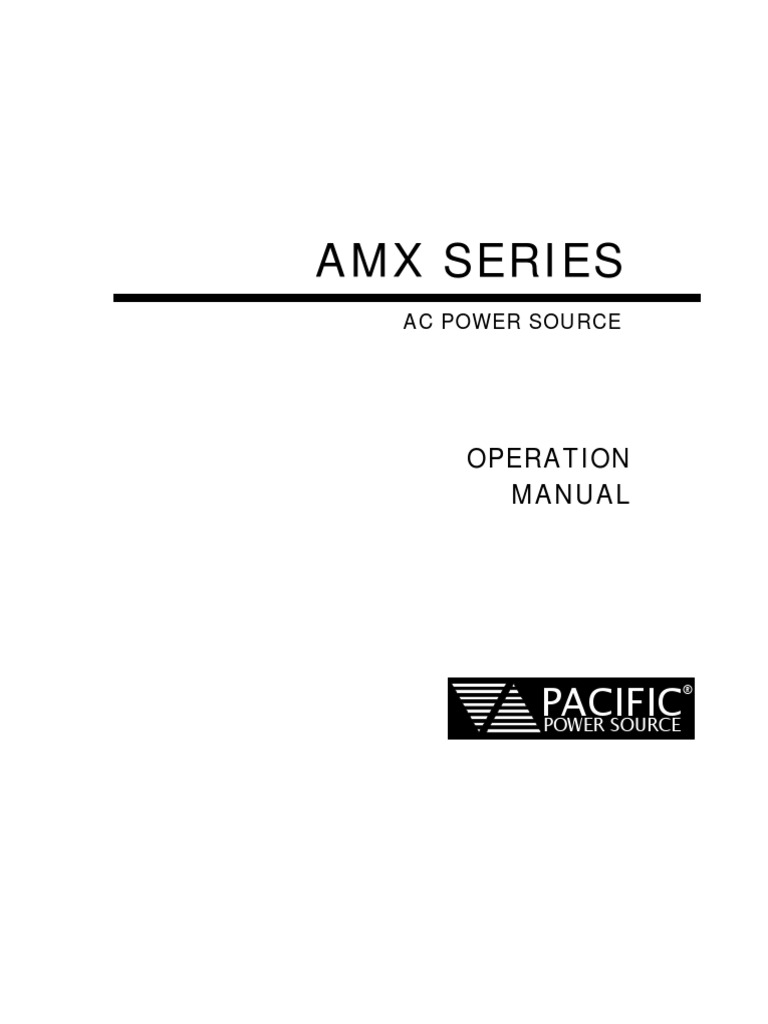 AMX AC Power Source Manual | PDF | Transformer | Electric Power