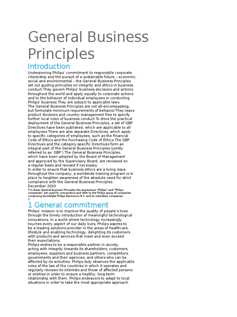 General Business Principles | PDF | Insider Trading | Employment