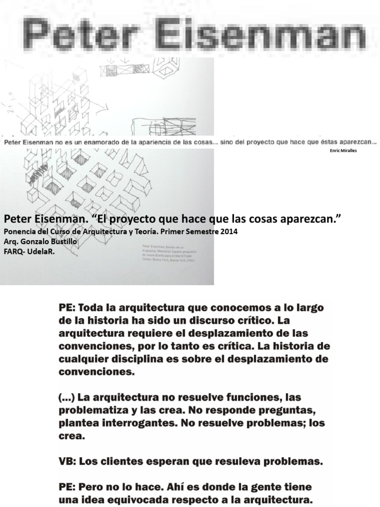 Peter Eisenman | PDF | Lingüística | Estilo (ficción)