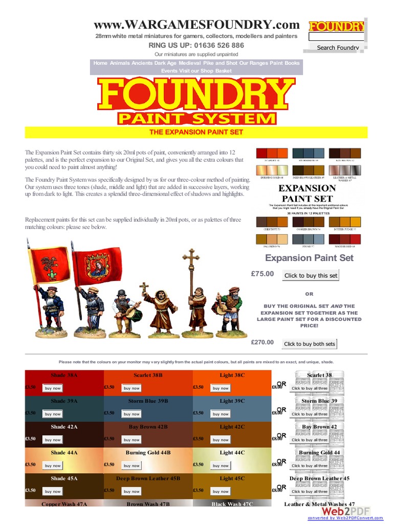 Wargames Foundry Expansion Rage | PDF | Art Media | Paintings