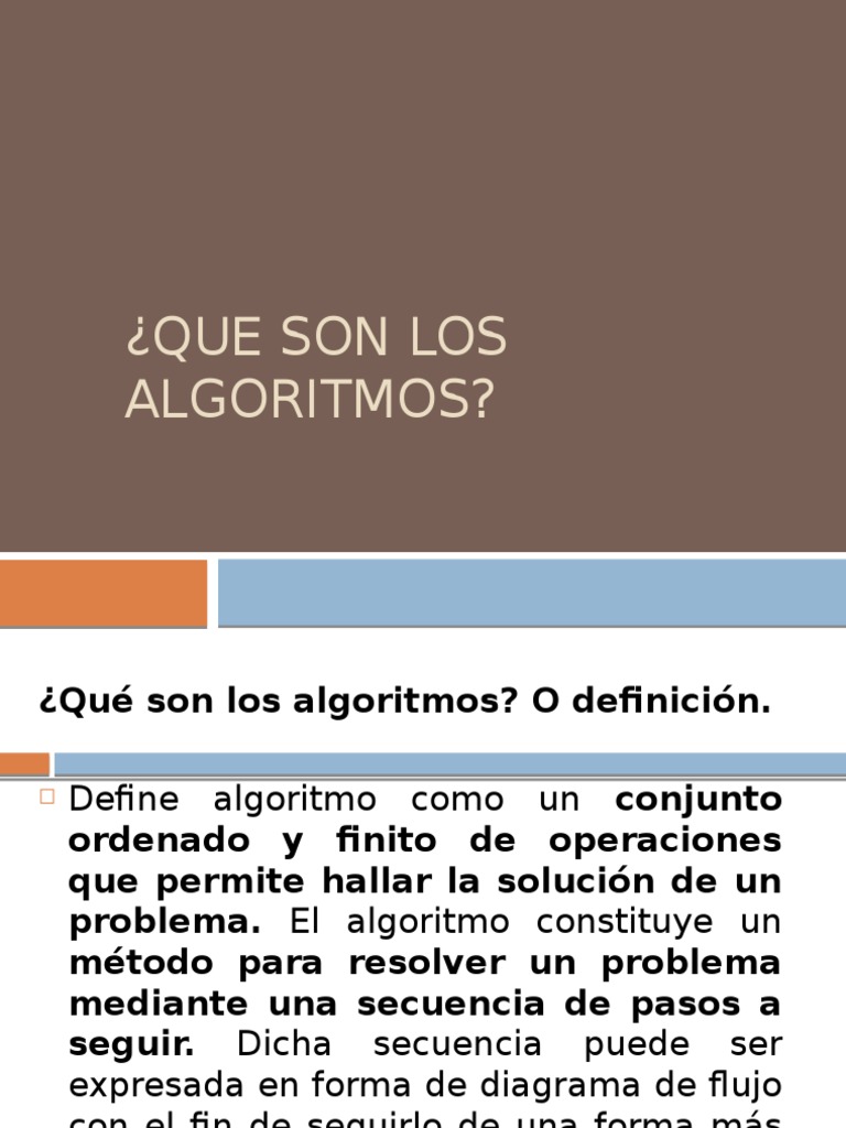Que Son Los Algoritmos | PDF | Algoritmos | Conceptos matemáticos