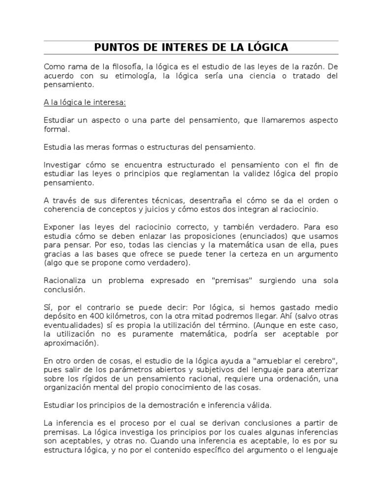 Objeto de Estudio de La Logica | PDF