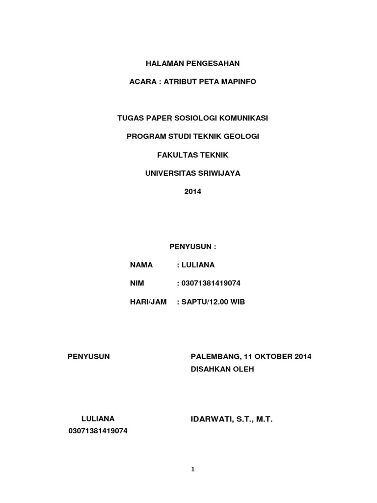 Atribut Peta Mapinfo | PDF