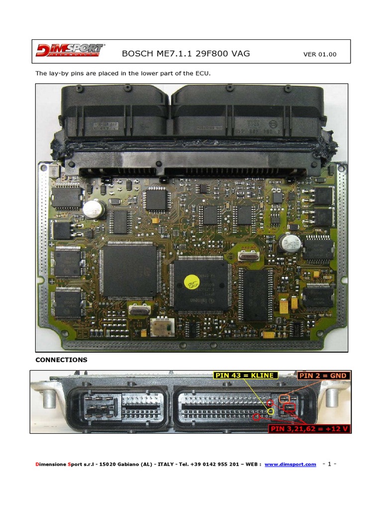 Bosch ME7.1.1 Wiring Connections Guide | PDF | Computers | Technology ...