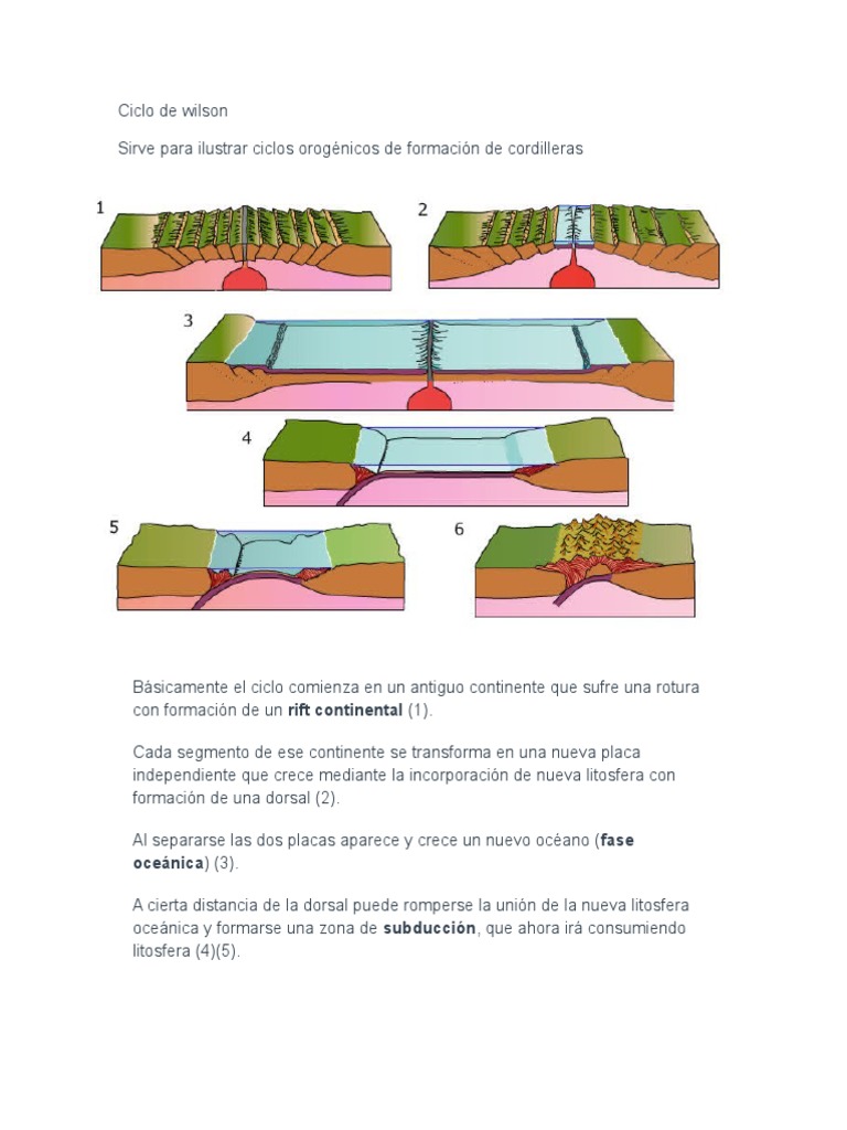 Ciclo de Wilson | PDF | Placas tectónicas | Continente