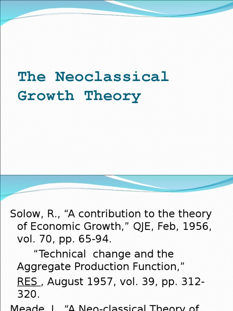Solow Growth Model | PDF | Economic Growth | Labour Economics