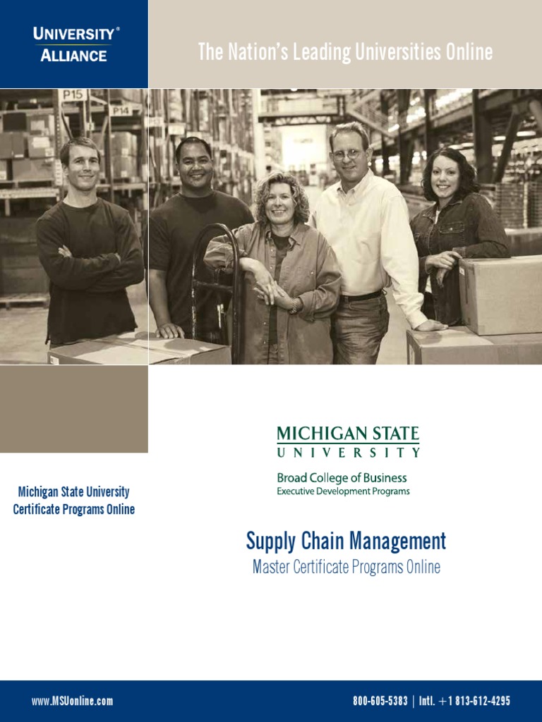 MSU Online SCM Certification | PDF | Supply Chain | Michigan State ...