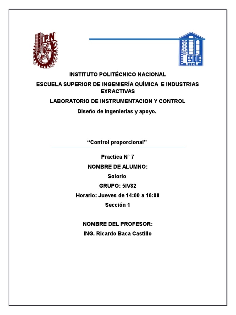 7.-Practica Banda Proporcional ESIQIE | PDF | Ingeniería | Science