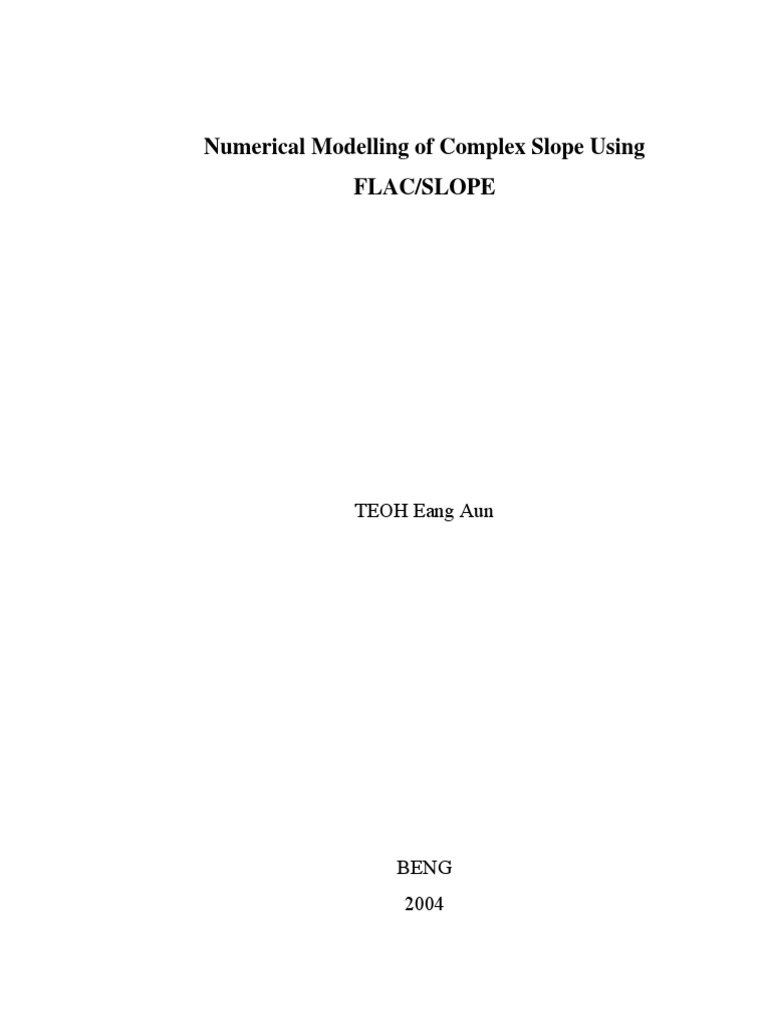Numerical Modelling of Complex Slope Using FLAC PDF | PDF | Landslide ...