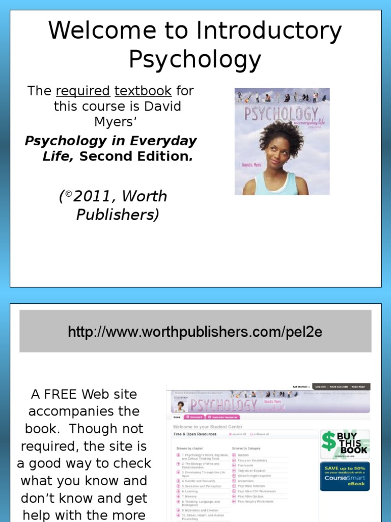 Myers - Psych in Everyday Life - FDOC PPT Slides | PDF | Textbook ...