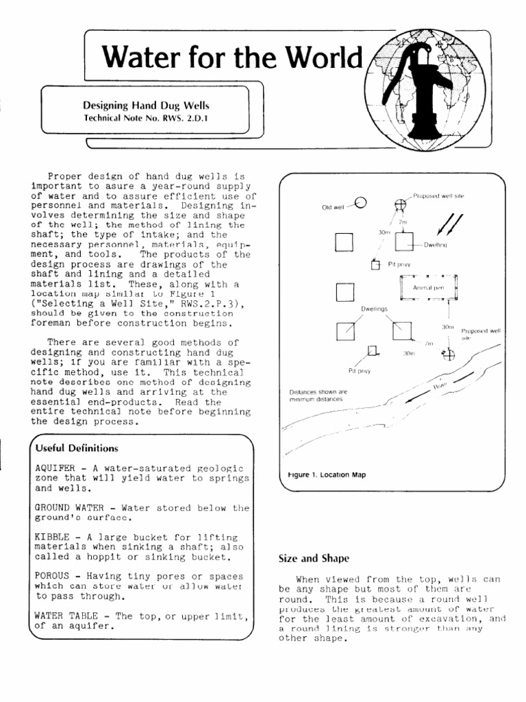 Design Hand Dug Wells | Download Free PDF | Deep Foundation | Aquifer