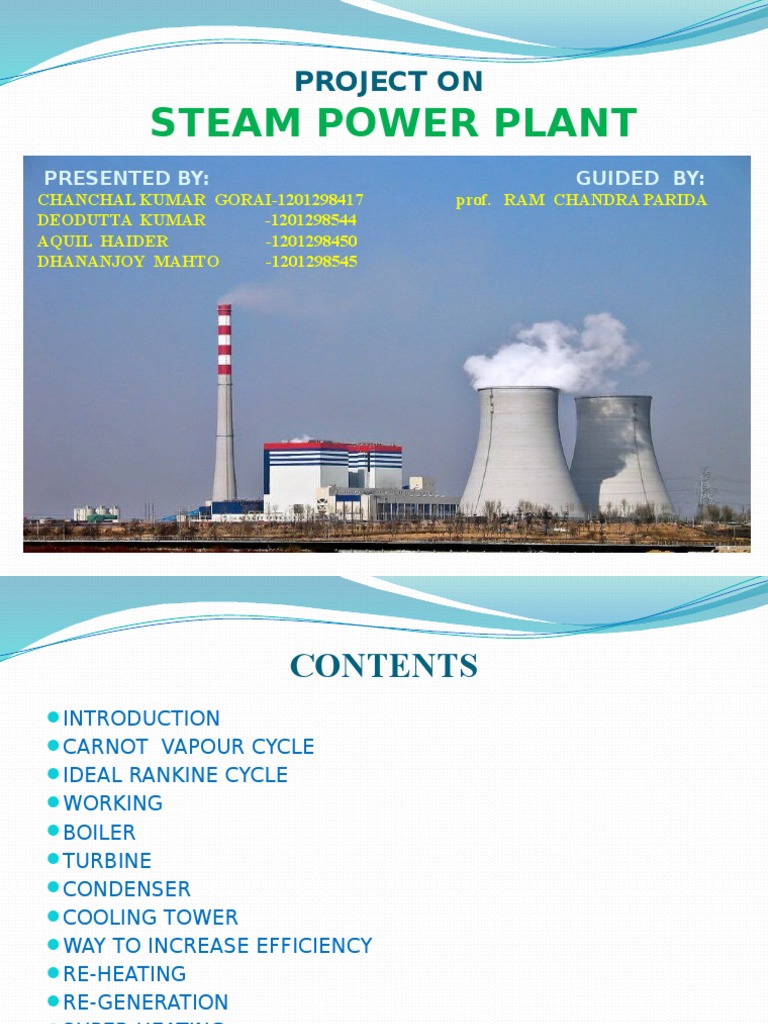 steam power plant.pptx | Steam Engine | Boiler