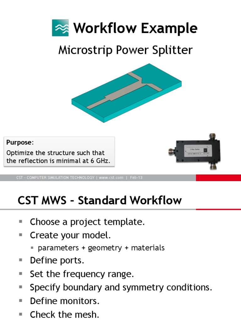 Power Splitter Simulation With CST | PDF | Simulation | Electrical ...