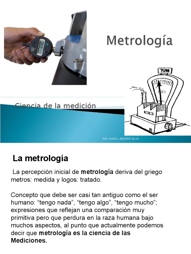 Sesión 2 Metrología, conceptos básicos-SI | Medición | Metrología