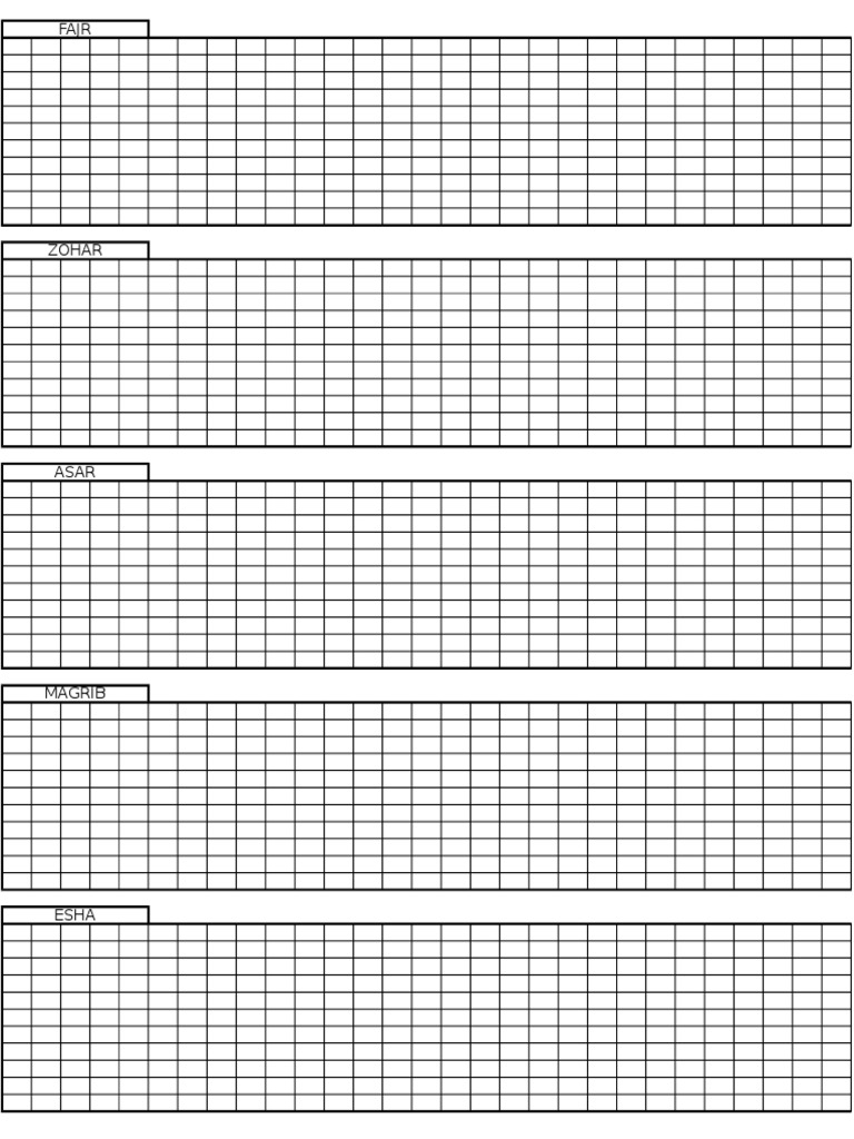 Qaza Namaz Timing and Chart Guide | PDF | Religion And Belief