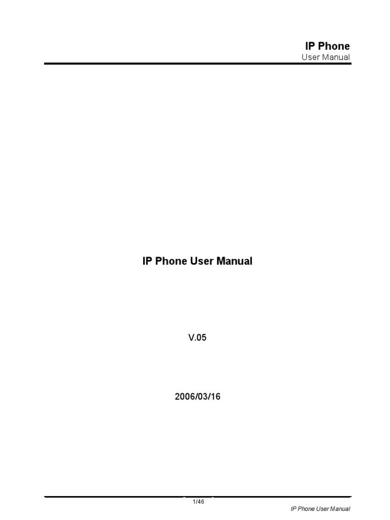 IP-PHONE User Manual (VOIP) | PDF | Session Initiation Protocol | Proxy ...