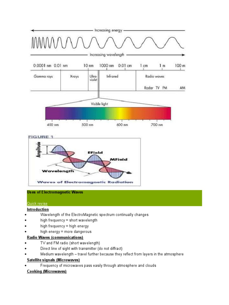 Uses of Electromagnetic Waves | PDF | Electromagnetic Radiation ...
