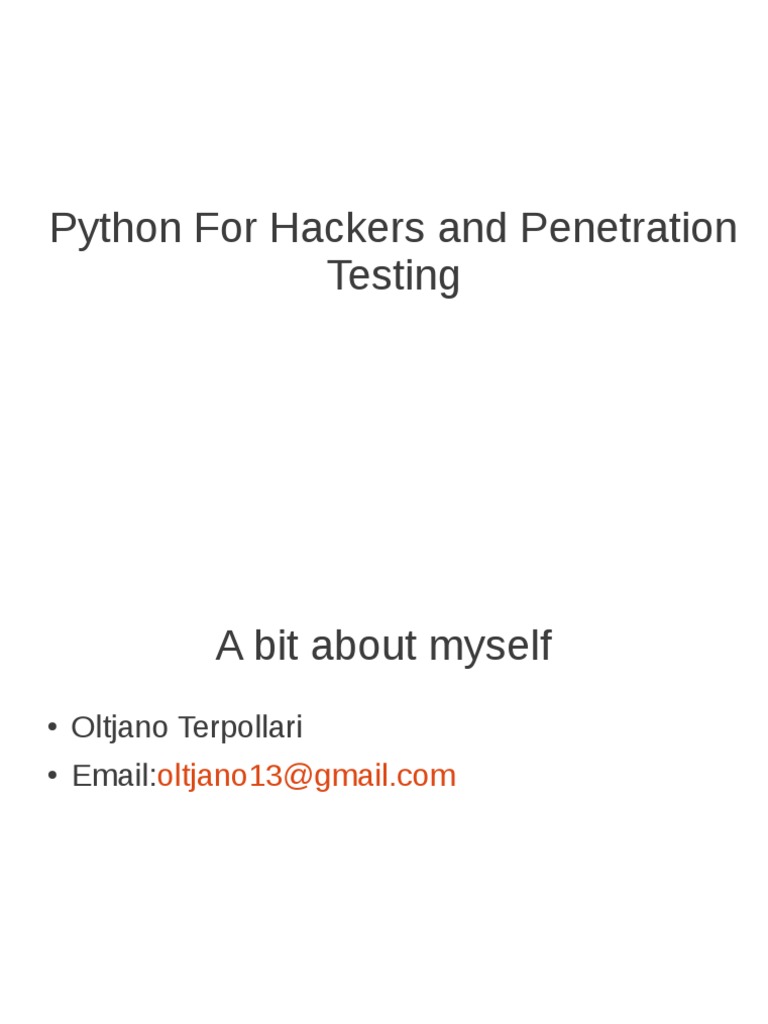 Python For Hackers And Penetration Testing Pdf 2116