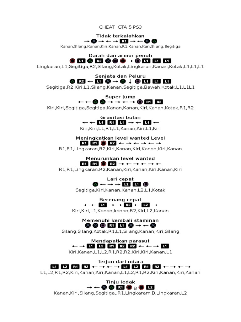Cheat Gta 5 PS3 | PDF