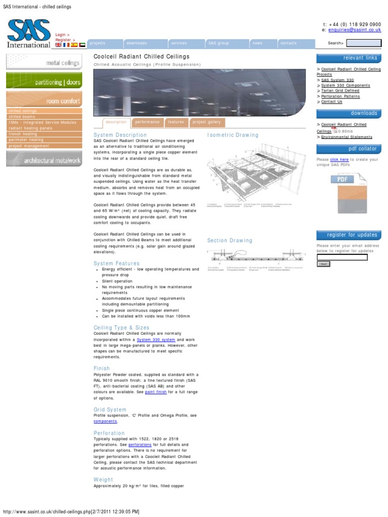 SAS International - Chilled Ceilings | PDF | Hvac | Air Conditioning