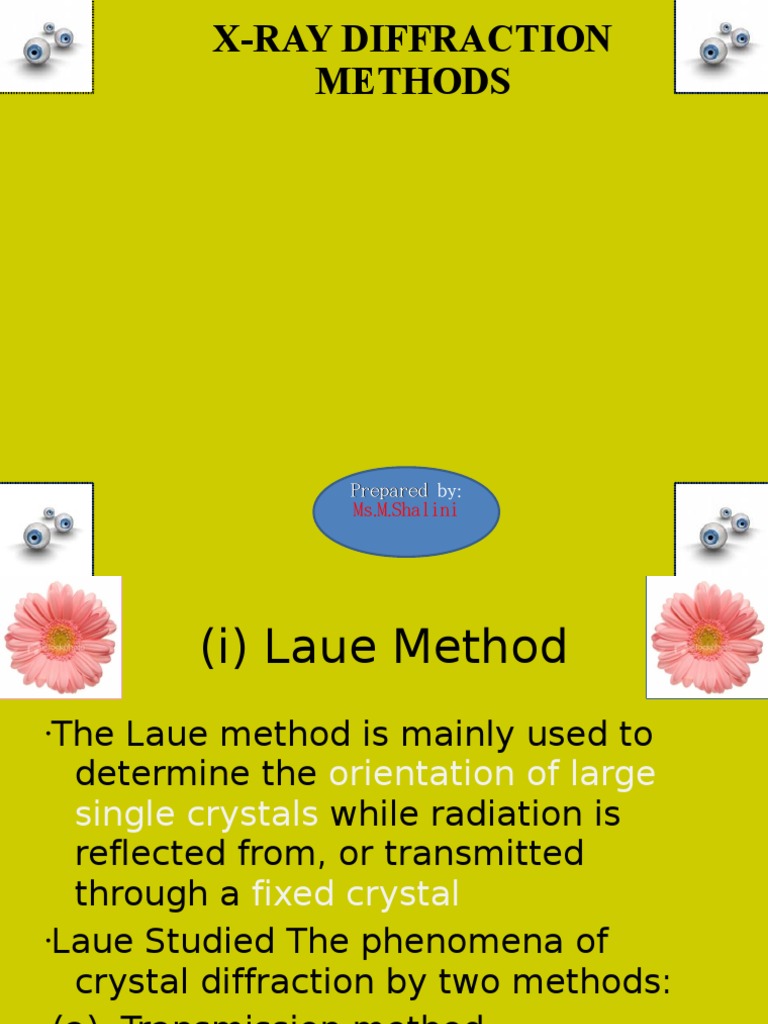 X-Ray Diffraction Methods | Download Free PDF | X Ray Crystallography ...