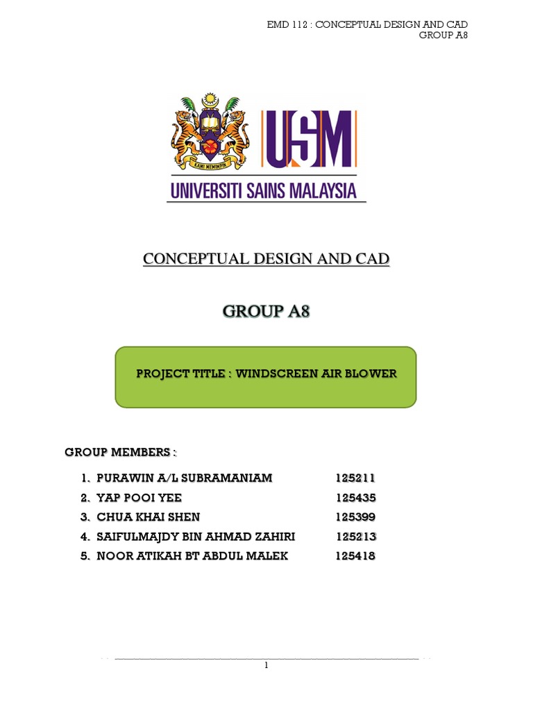 Proposal CATIA Project Group A8 | PDF | Vehicles | Transport