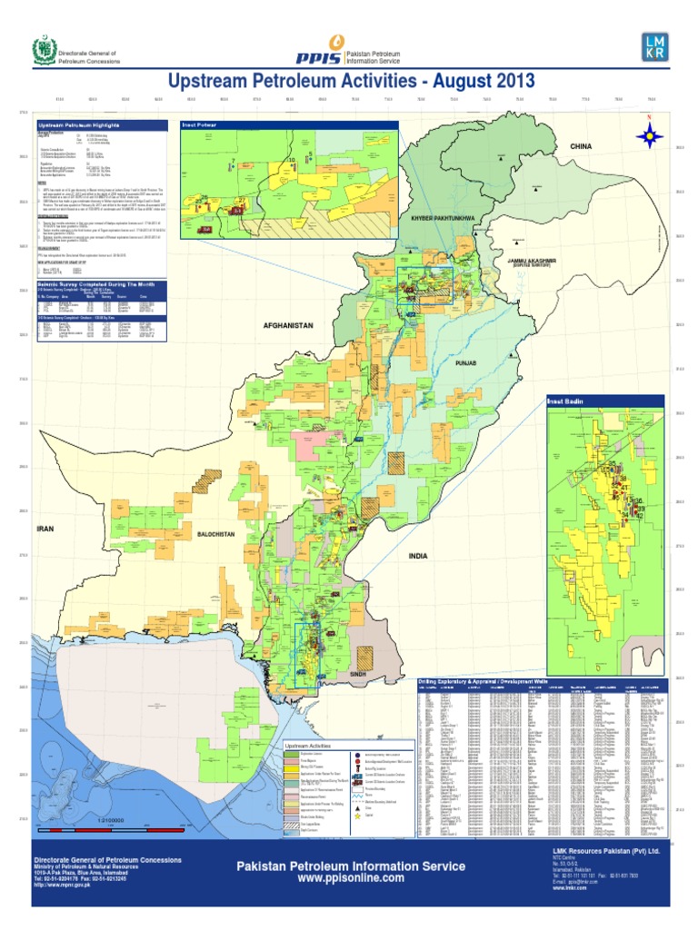 Activity Map Aug 2013 | PDF | Oil Well | Energy Industry