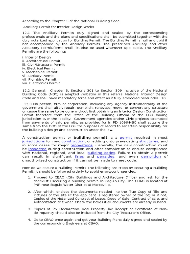 Building Permit Process in Baguio | PDF | Building Code | Architect