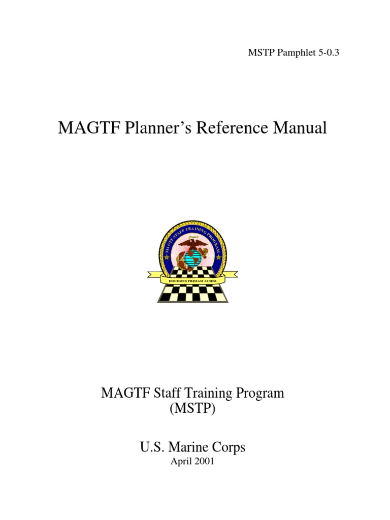 MSTP Pamphlet 5-0.3 200104 MAGTF Planner's Reference Manual | PDF ...