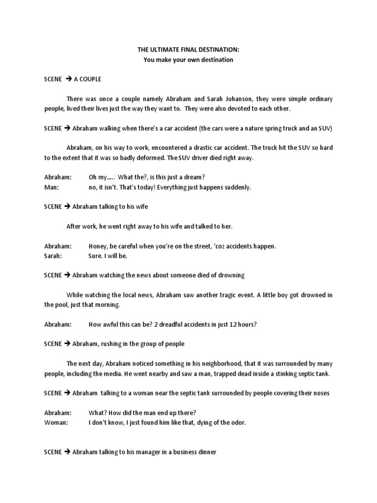 The Ultimate Final Destination | PDF