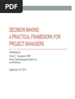 Choosing by Advantages: Alan Mossman, The Change Business LTD | PDF ...