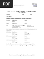 SOLAR PV PLANT Commissioning Forms For PV | PDF | Photovoltaics ...