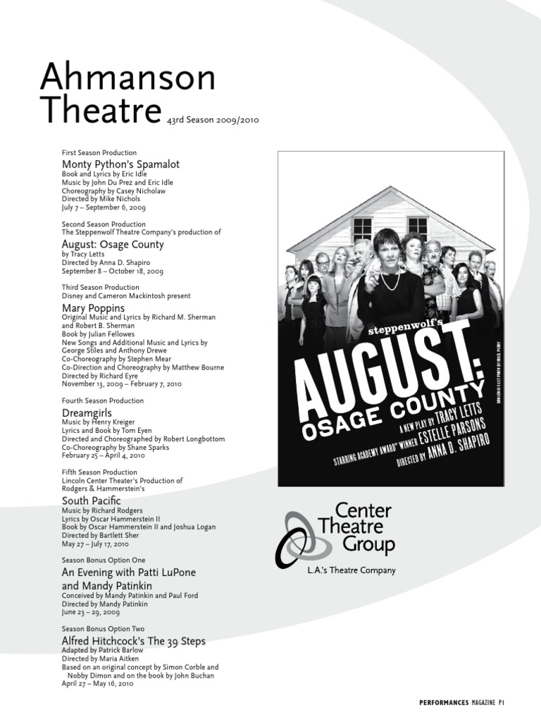 August: Osage County | PDF | Theatre | Entertainment