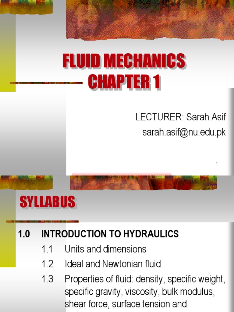 Fluid Mechanics: Properties and Applications | PDF | Viscosity | Liquids