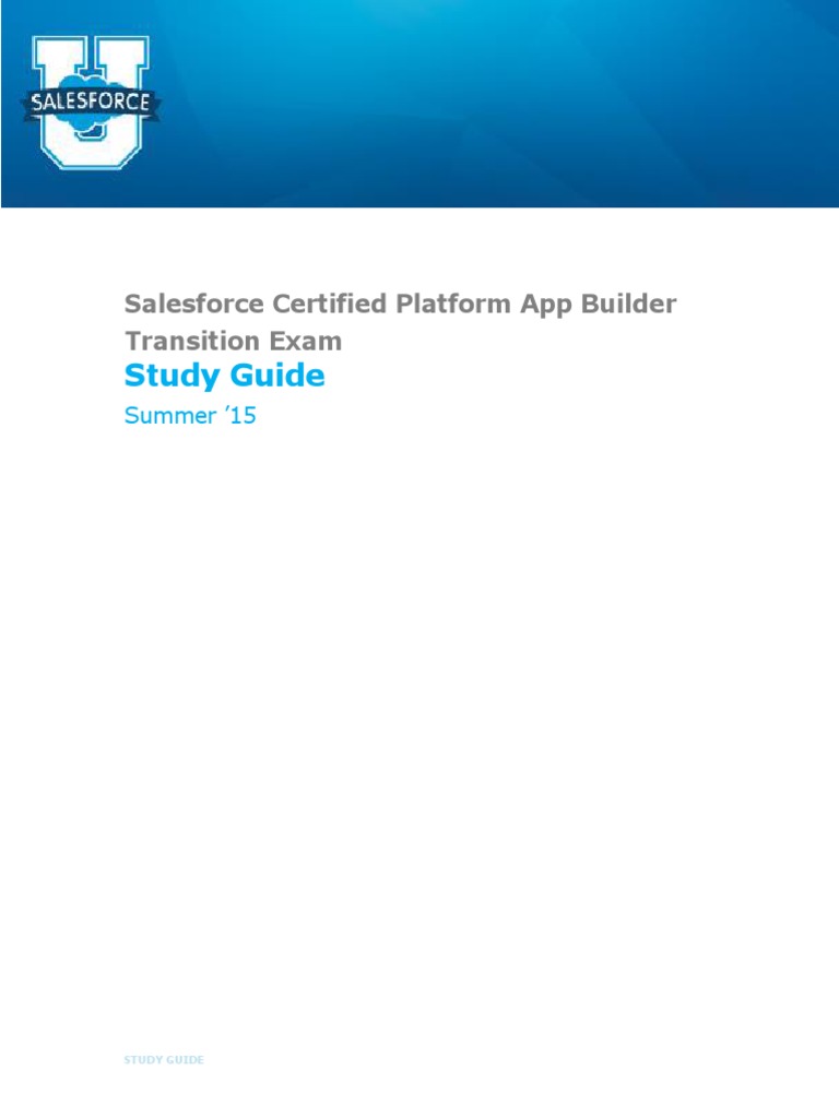 SG Certified Platform App Builder Transition | PDF | Salesforce.Com ...