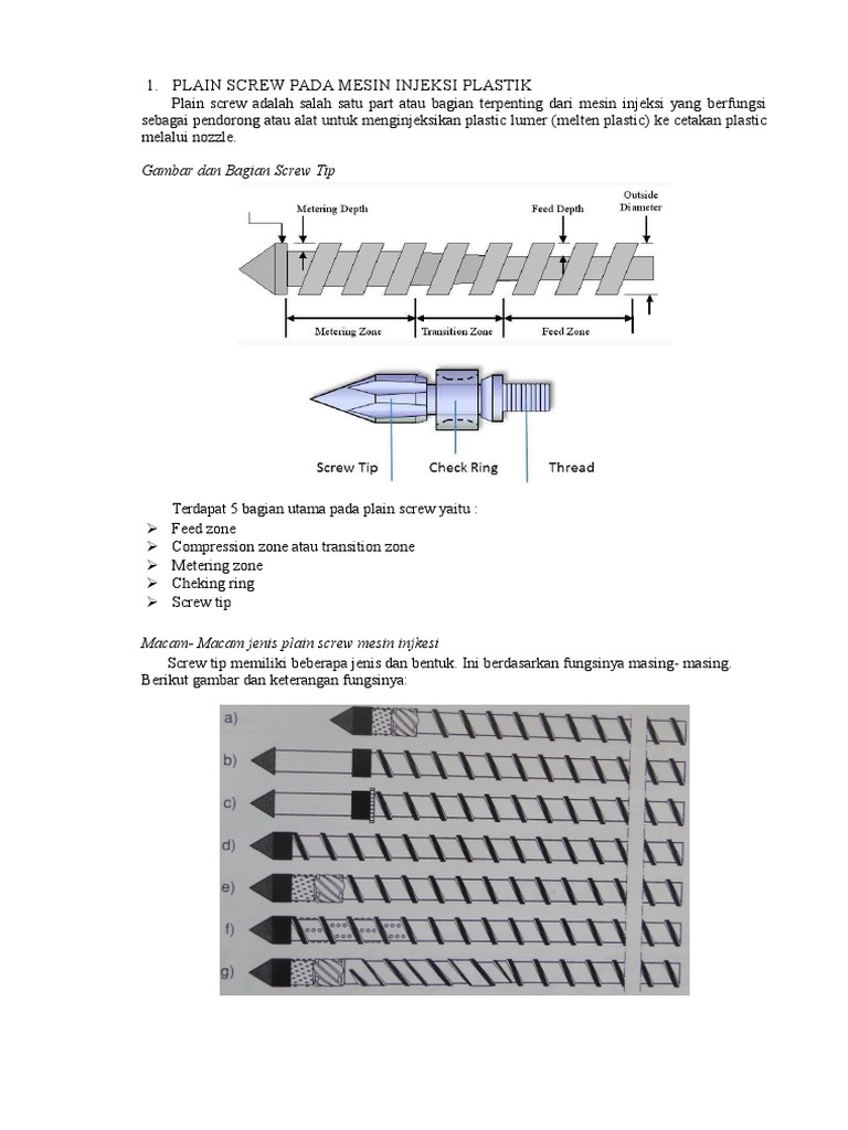 Definisi Dan Jenis Screw | PDF | Polyvinyl Chloride | Screw