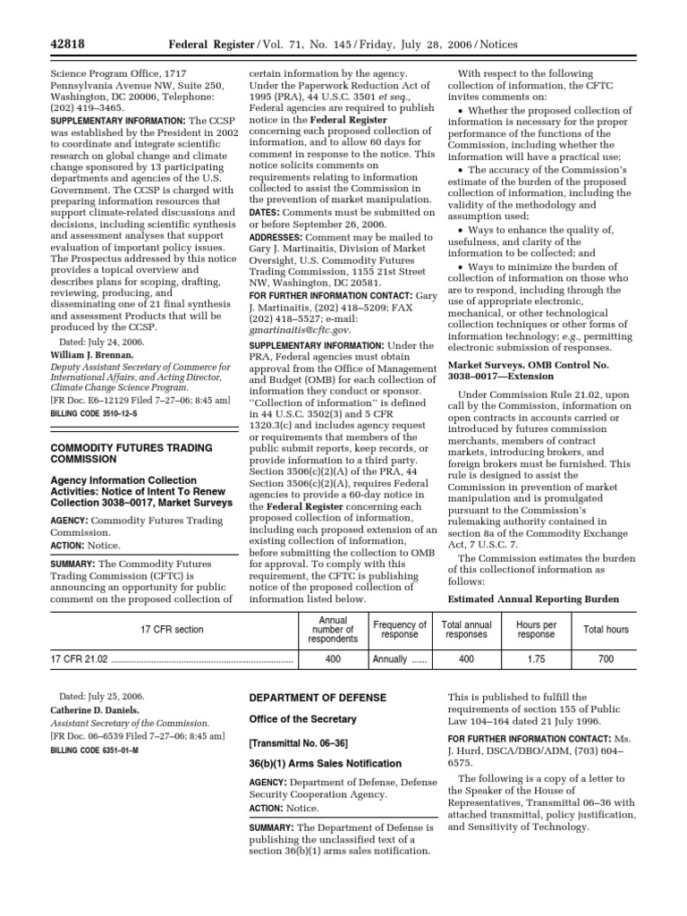 Notice: Agency Information Collection Activities Proposals, Submissions ...