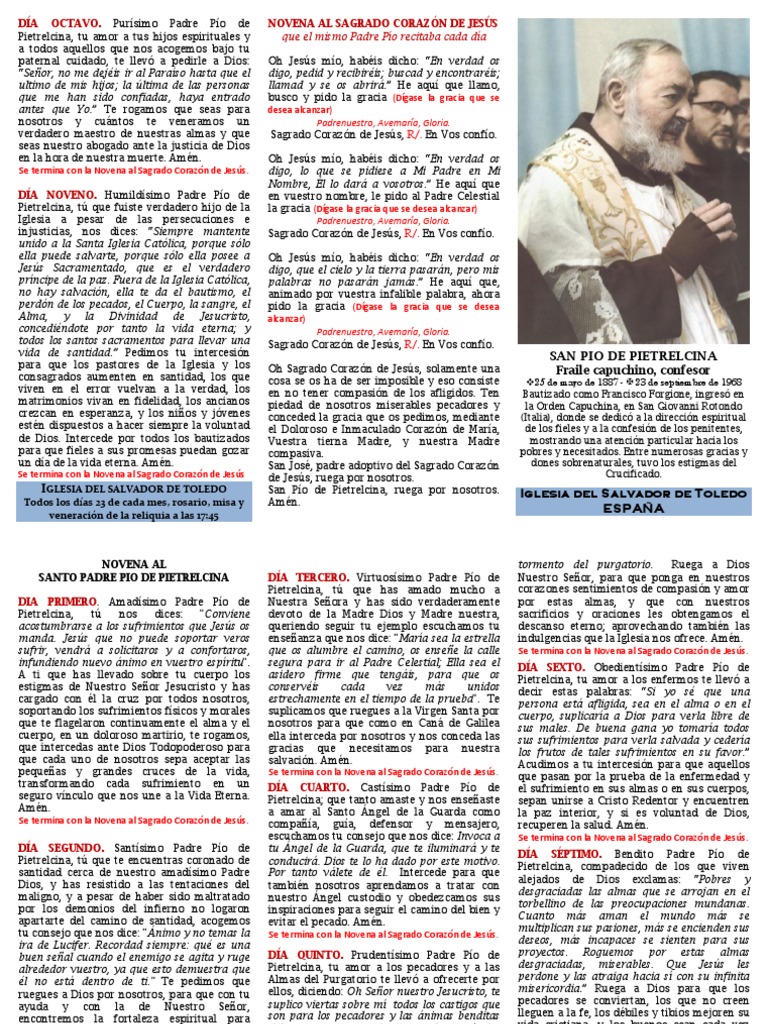 Novena al Padre Pío de Pietrelcina | PDF | Purgatorio | Santo