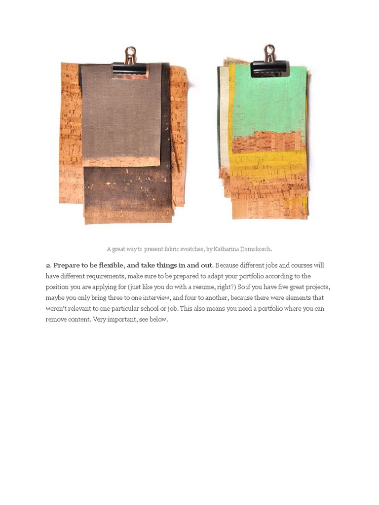 A Great Way To Present Fabric Swatches | PDF | Fashion | Page Layout