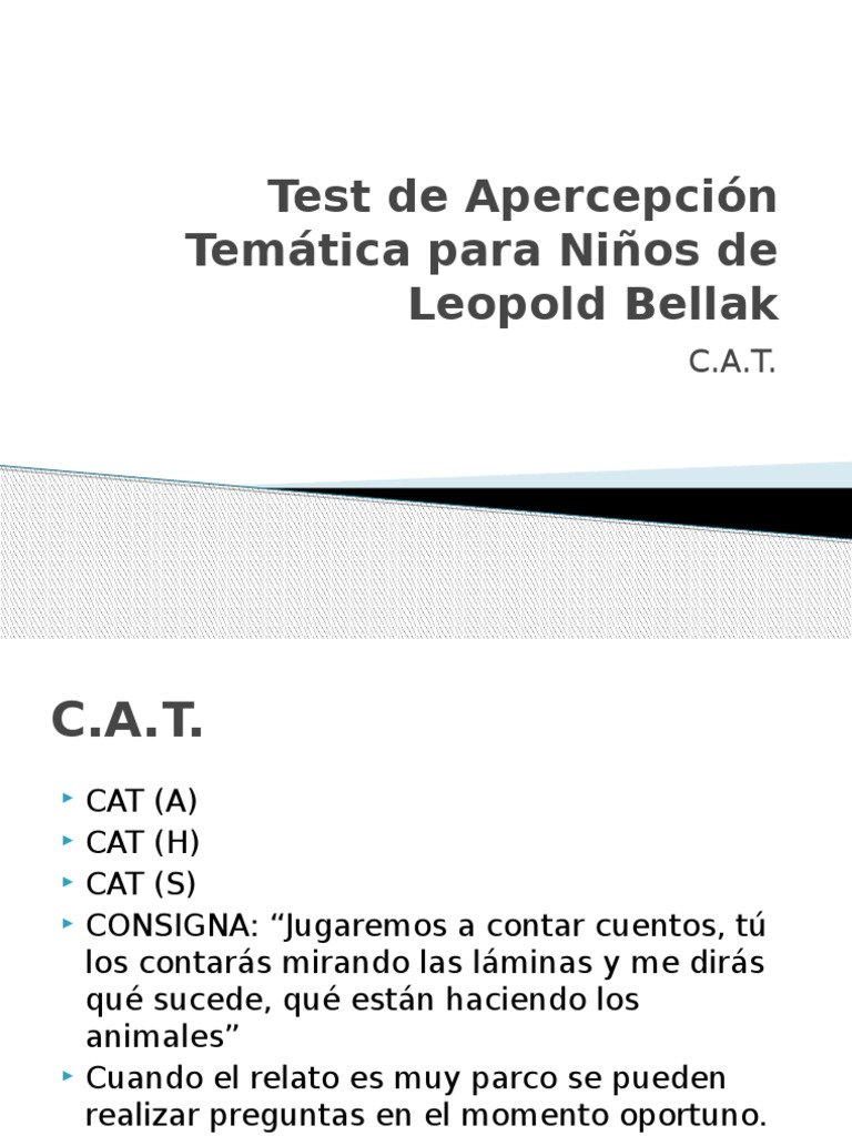 Test de Apercepcion Tematica para Ninos de Leopold Bellak | PDF