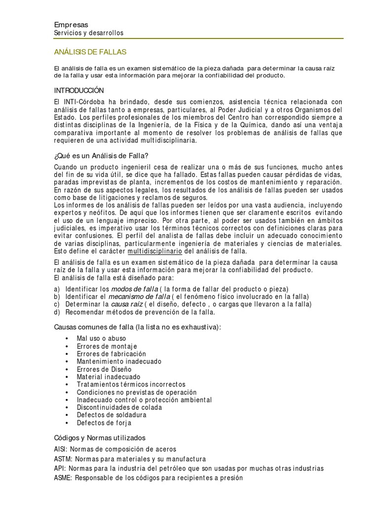 Analisis de Falla | PDF