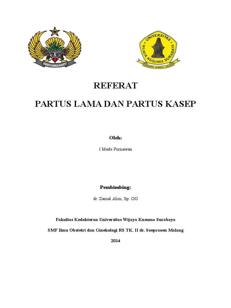 Partus Lama Dan Kasep | PDF