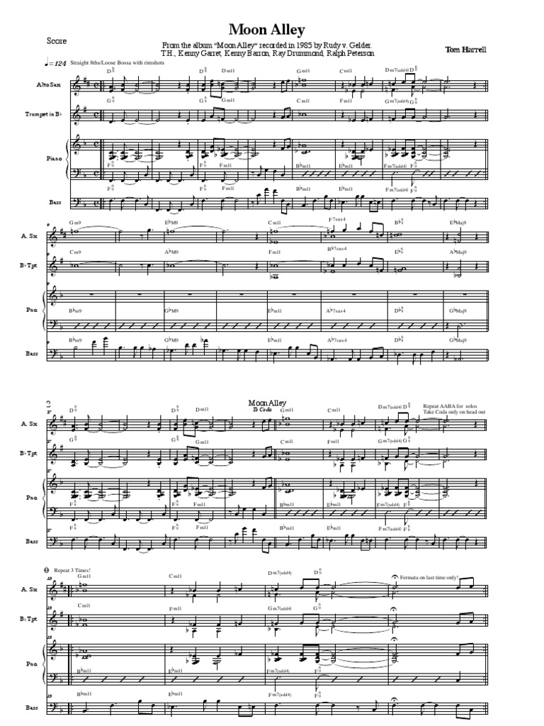 Moon Alley Head | PDF | Musiciens de jazz américain | le jazz