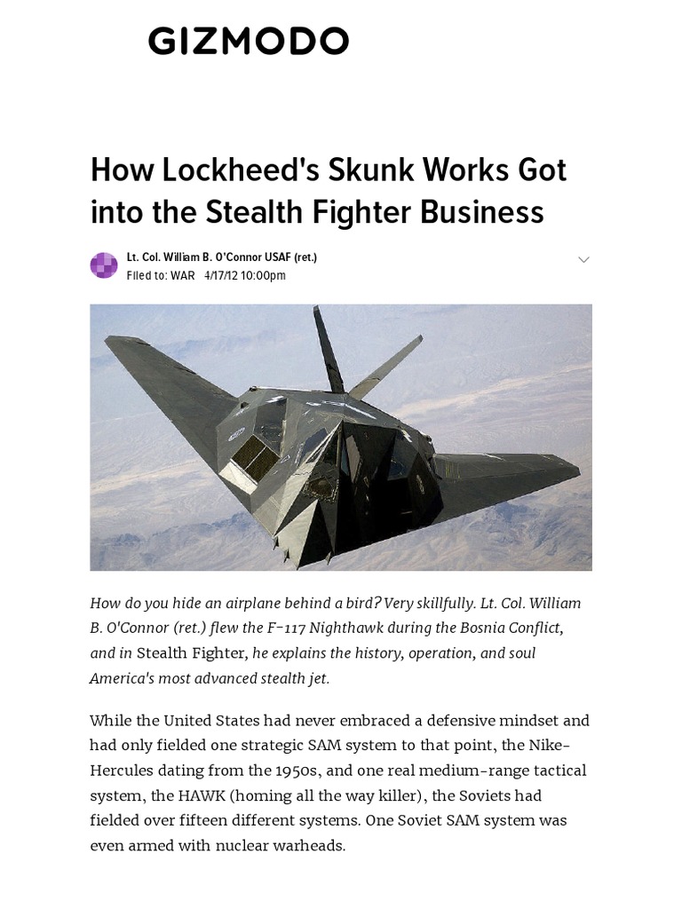 How Lockheed's Skunk Works Developed America's First Stealth Fighter ...